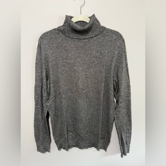 Calvin Klein | Sweaters | Calvin Klein Marled Gray Turtleneck Sweater ...